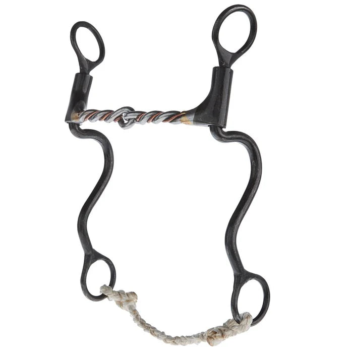 Dutton 2 Piece Twisted Wire Snaffle W/Copper Wire Long Calvary Shank ...