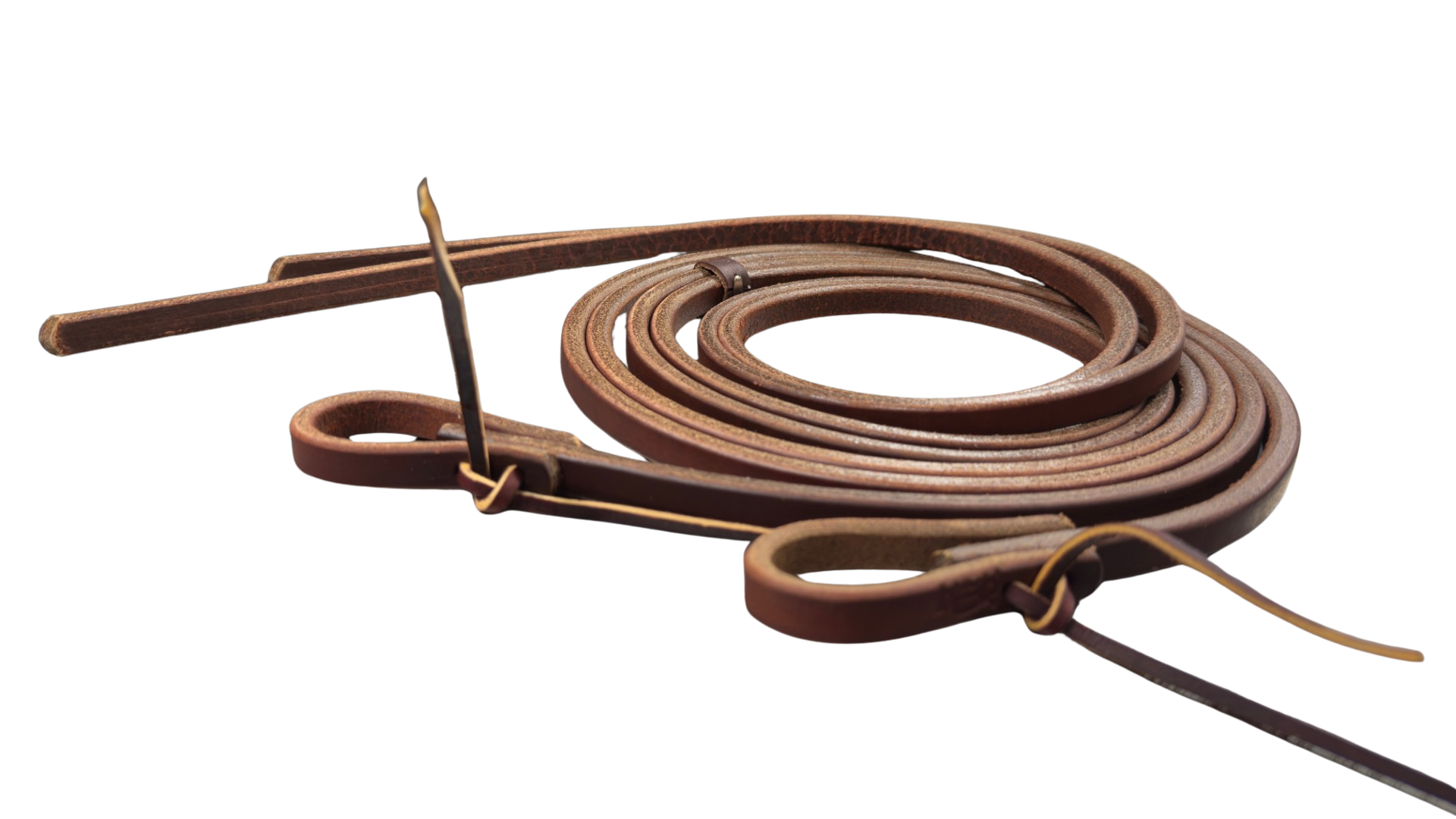 R Bar B Extra Heavy Harness Split Reins with Water Loops-1/2"X8'