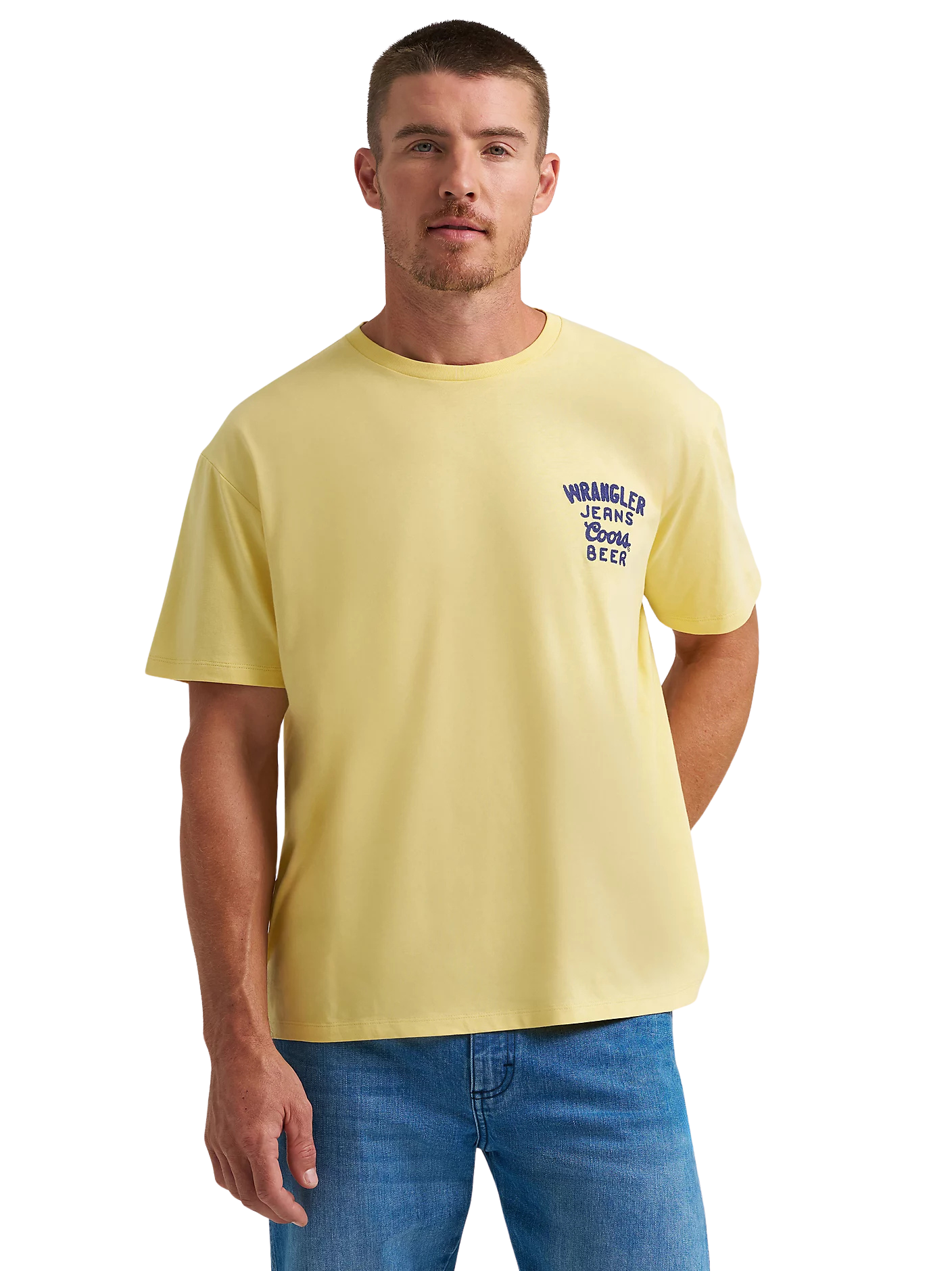 Wrangler X Coors Logo Men's Buff Yellow T-Shirt – R Bar B