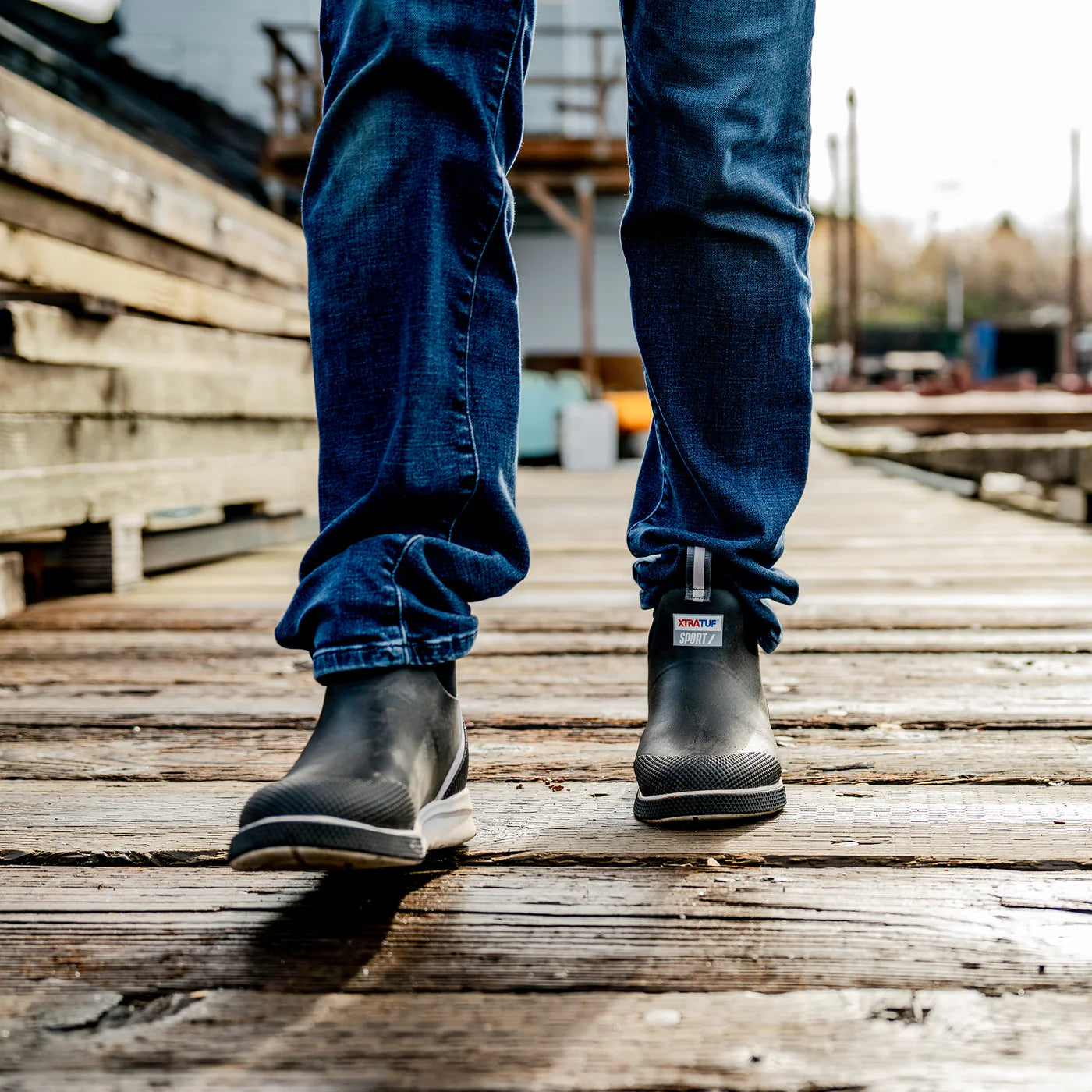 XTRATUF Men's Ankle Deck Black Boot Sport – R Bar B