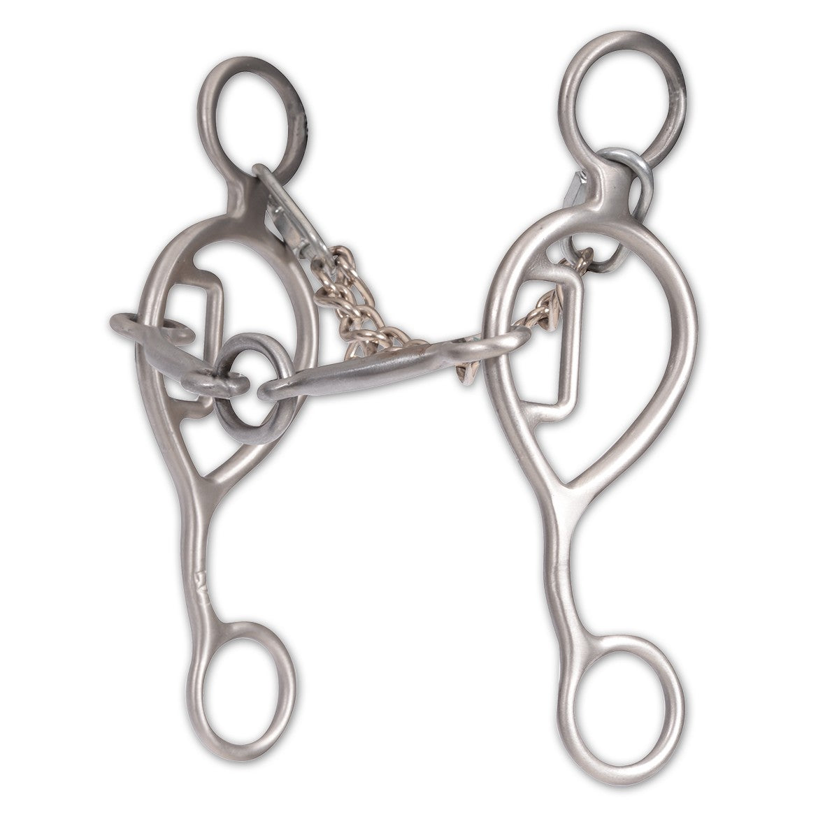 Classic Equine Positioner Shank Barrel Bit with Smooth Bar Lifesaver ...